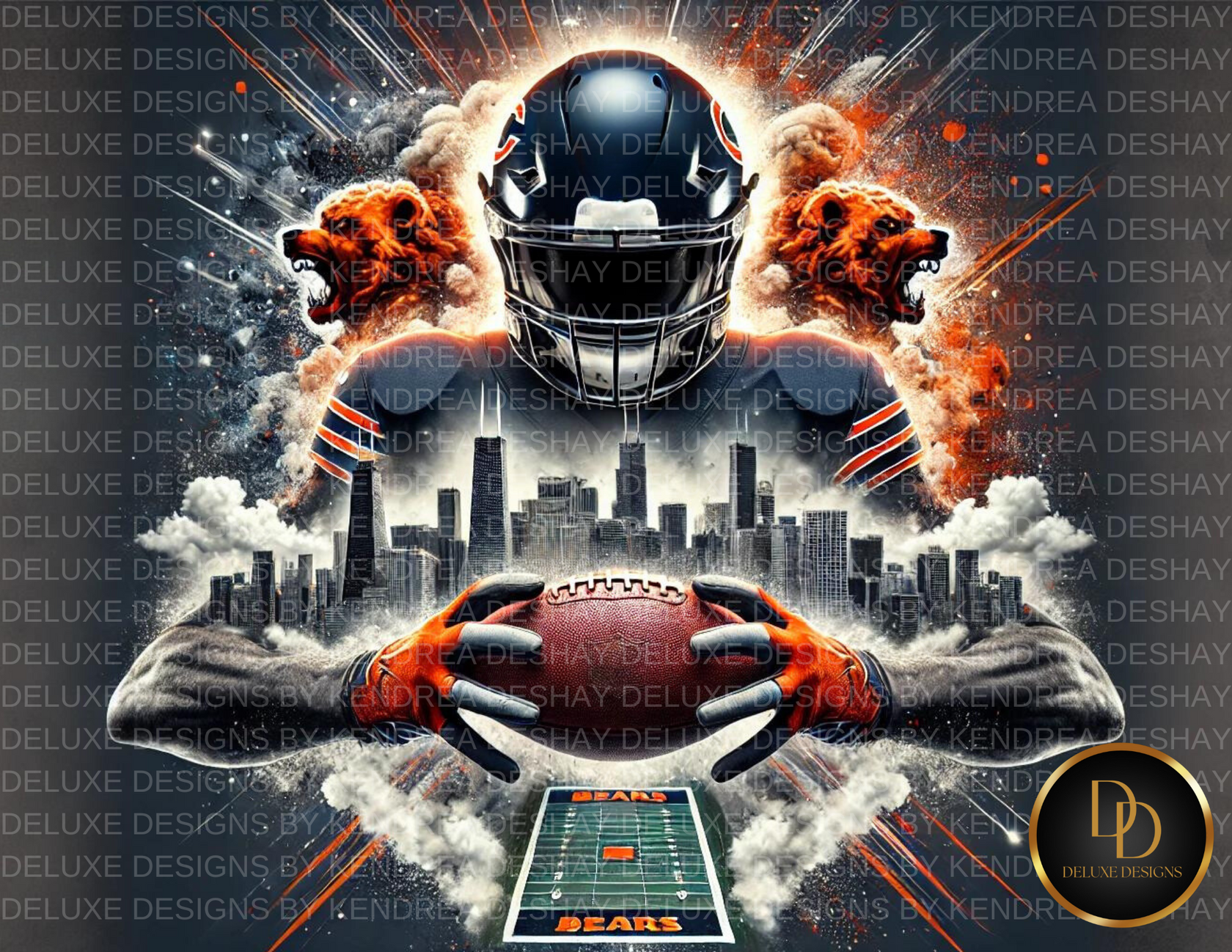 Ultimate NFL Team AI Art Bundle: 32 Vibrant Cityscape Football Player ...