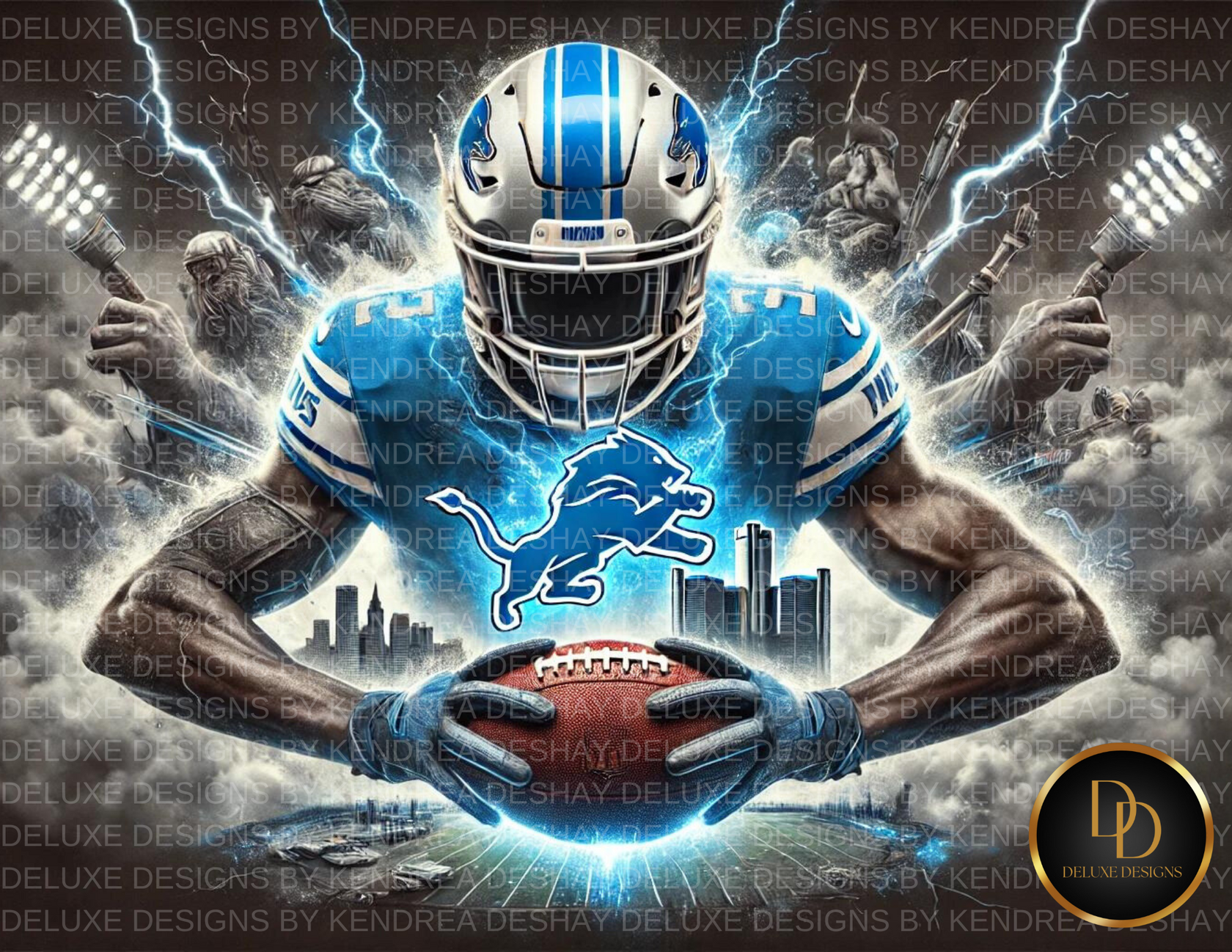 Ultimate NFL Team AI Art Bundle: 32 Vibrant Cityscape Football Player ...