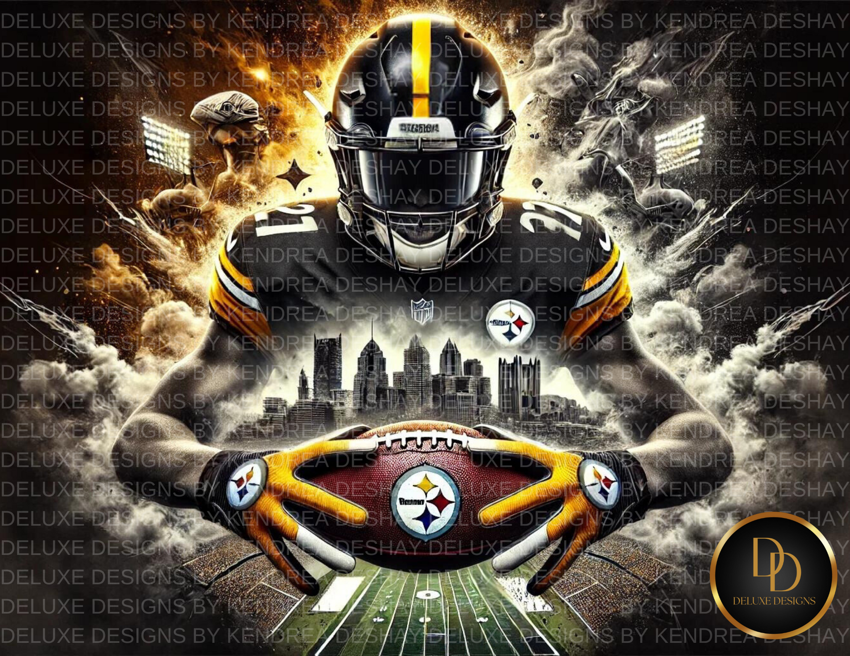 Ultimate NFL Team AI Art Bundle: 32 Vibrant Cityscape Football Player ...